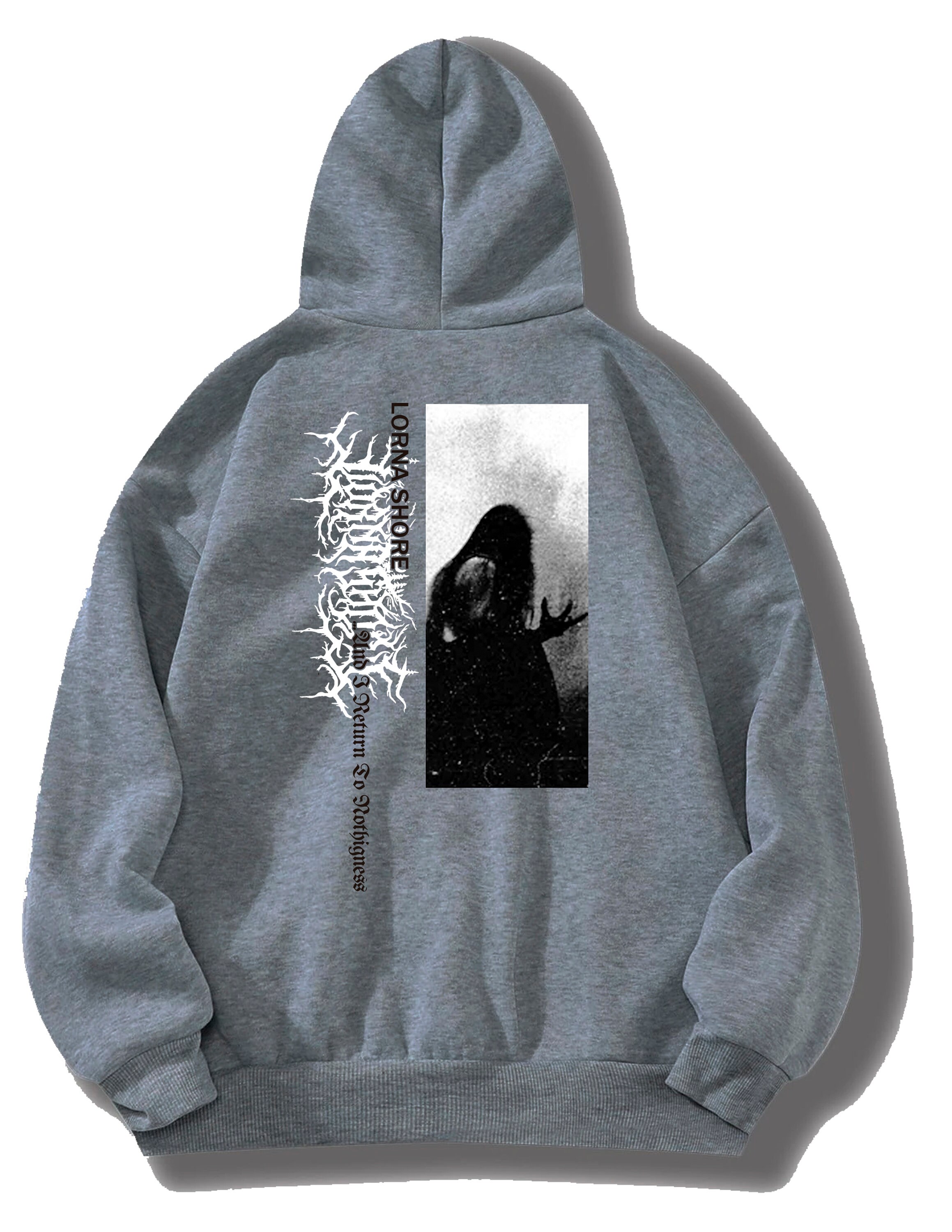 Hoodie Lorna Shore Gray Deathcore, Metalcore, Black, Rock, Streetwear ...