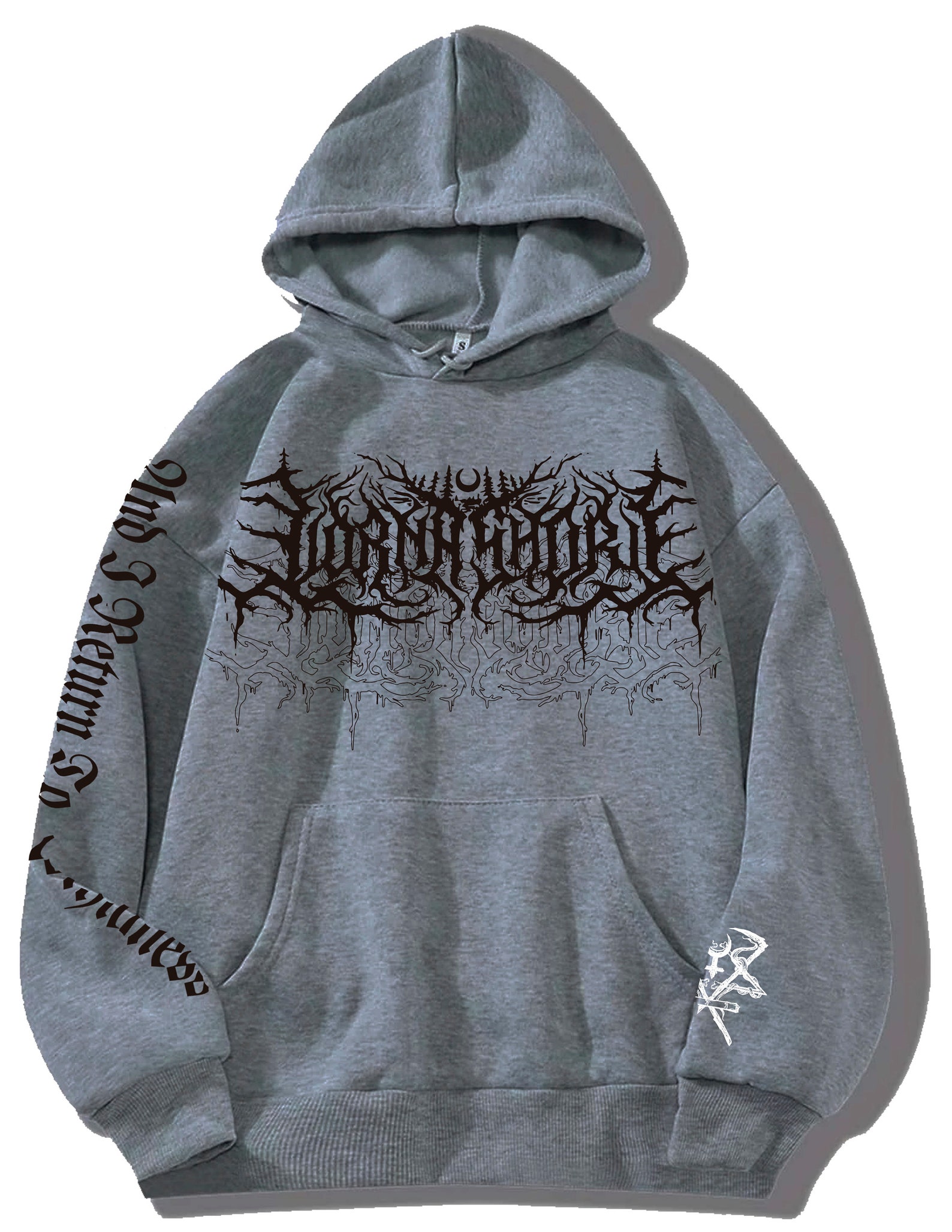Hoodie Lorna Shore Gray Deathcore, Metalcore, Black, Rock, Streetwear ...