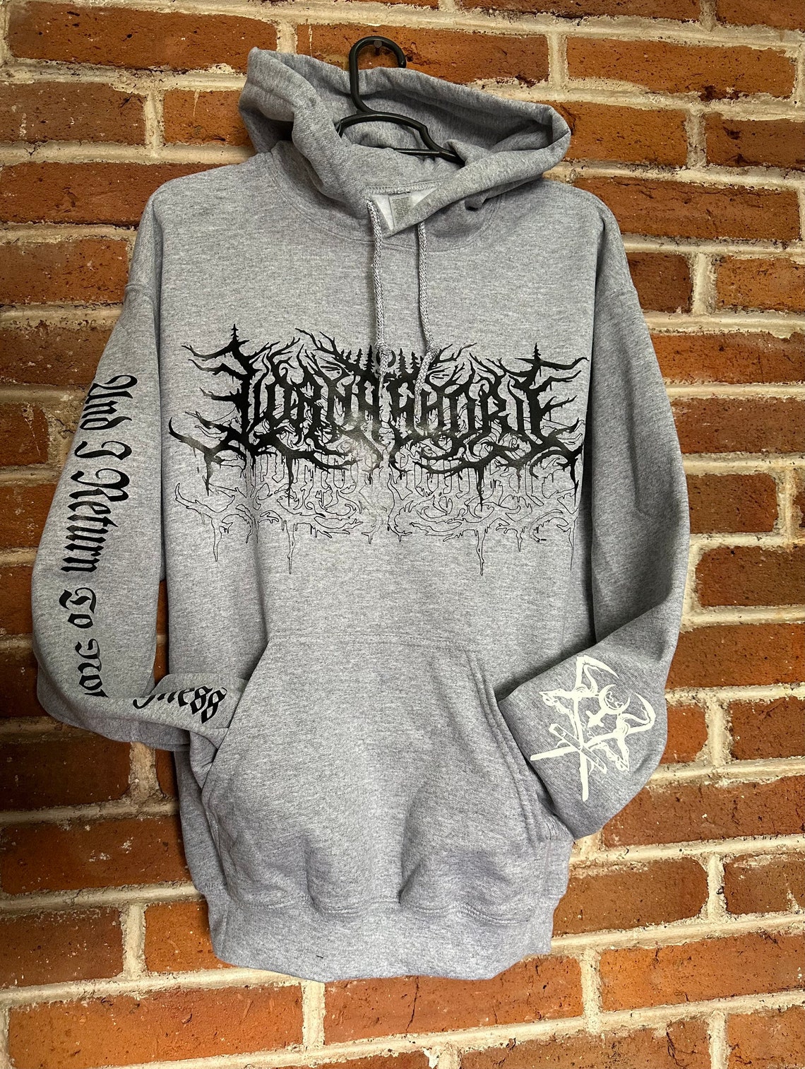 Hoodie Lorna Shore Gray Deathcore, Metalcore, Black, Rock, Streetwear ...