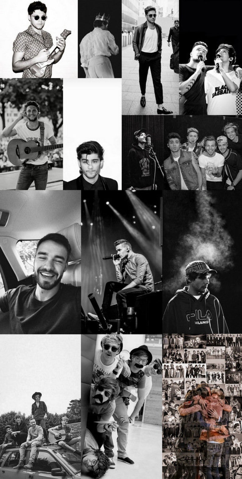 Buy One Direction Aesthetic Wall Collage Kit 50 Pieces Black and White ...