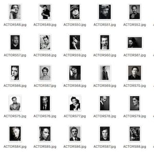 Actors Aesthetic Wall Collage Kit 160 Pieces / Black and White Portrait ...