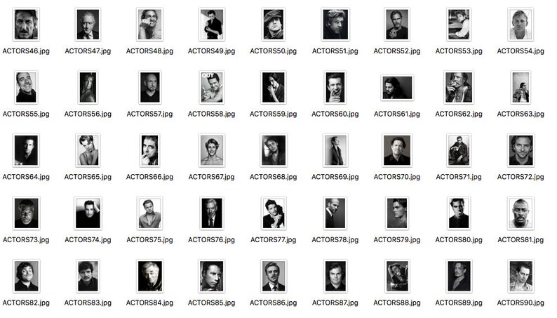 Actors Aesthetic Wall Collage Kit 160 Pieces / Black and White Portrait ...