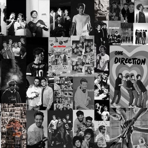 One Direction Red Aesthetic Photo Collage Kit - Etsy