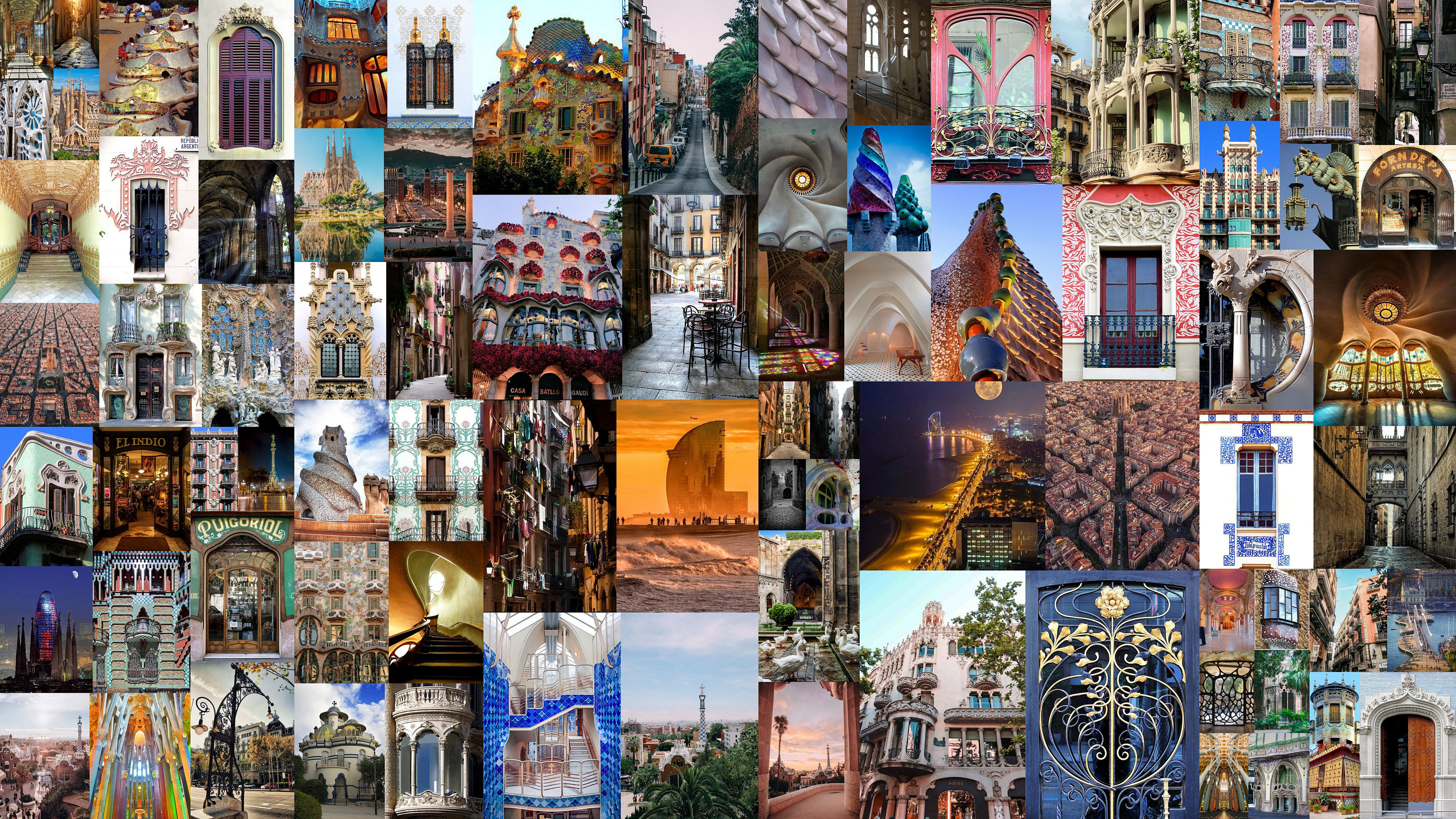 Barcelona Aesthetic Photo Collage Kit of 80 Pieces / Barca Spain - Etsy