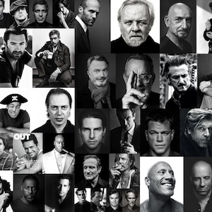 Actors Aesthetic Wall Collage Kit 160 Pieces / Black and White | Etsy