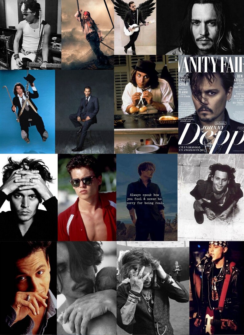 Buy Johnny Depp Aesthetic Wall Collage Kit 130 Pieces Online in India ...