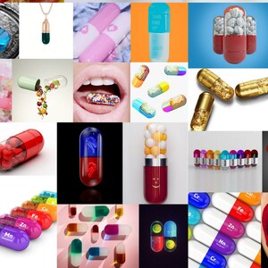 Pill Aesthetic Wall Collage Kit 70 Pcs Printable Multi Colors Pills ...