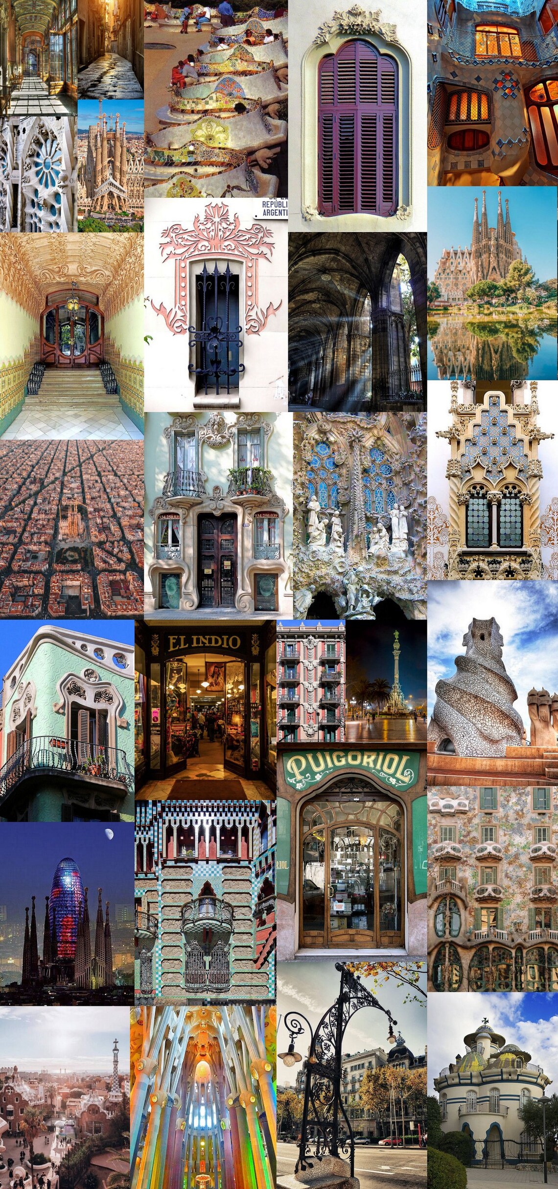Barcelona Aesthetic Photo Collage Kit of 80 Pieces / Barca - Etsy