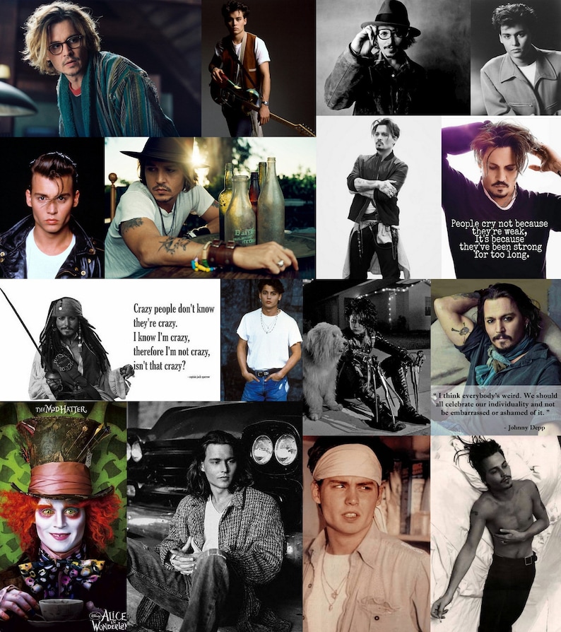 Buy Johnny Depp Aesthetic Wall Collage Kit 130 Pieces Online in India ...