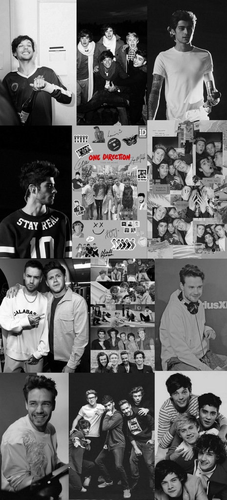 One Direction Aesthetic Wall Collage Kit 50 Pieces Black and White 1D ...