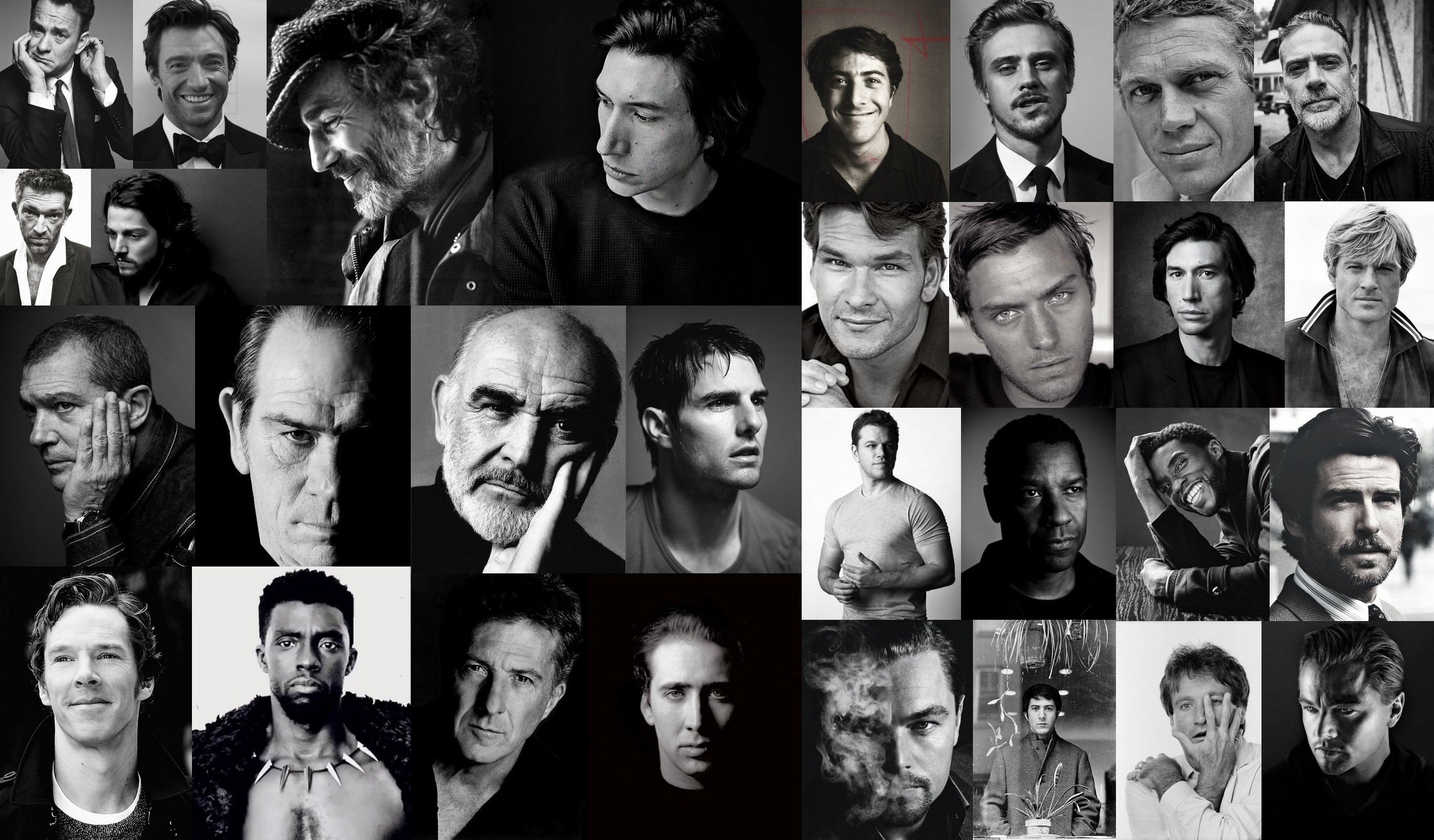 Actors Aesthetic Wall Collage Kit 160 Pieces / Black and White Portrait ...