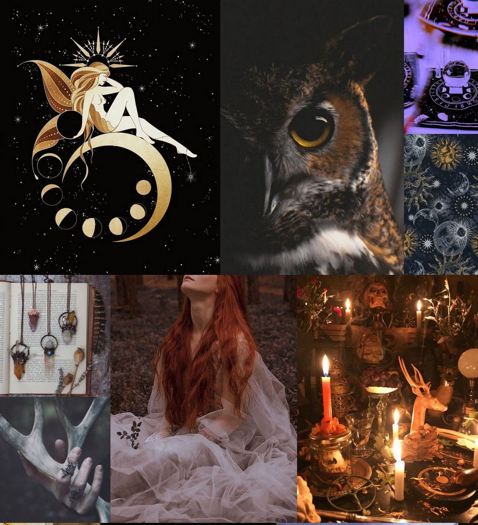 Witch Aesthetic Wall Collage Kit 50 Pieces Witchcraft Black - Etsy