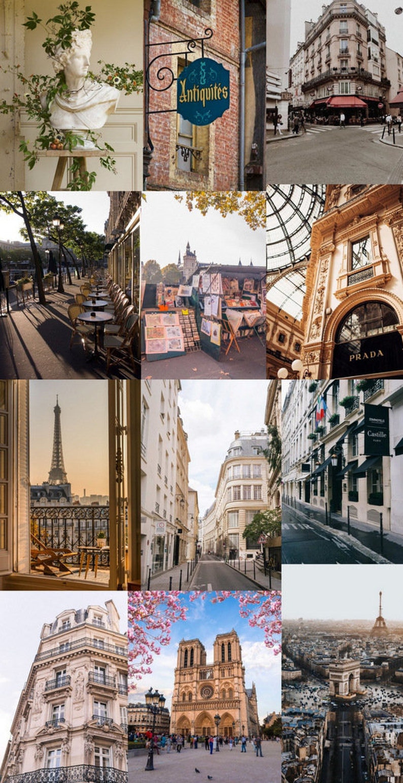 Paris Aesthetic Wall Collage Kit 40 Pieces Printable City of - Etsy