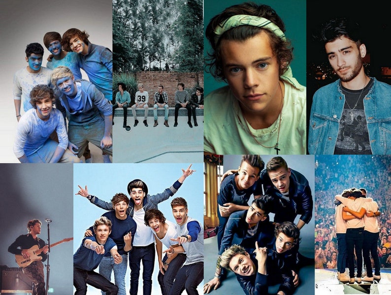 One Direction Blue Aesthetic Wall Collage Kit 50 Pieces / 1D Harry ...