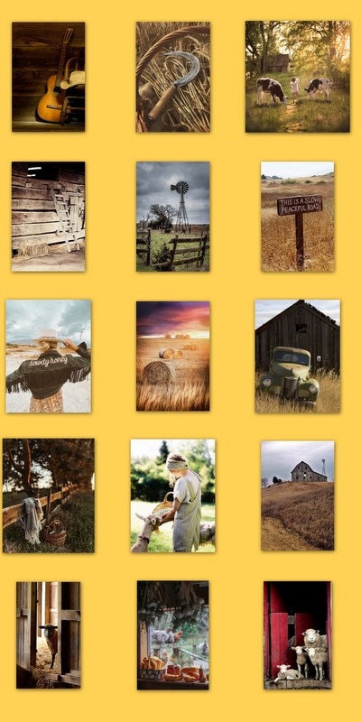 Barn Life Aesthetic Wall Collage Kit 45+ Pieces Farm Animals and Barn ...