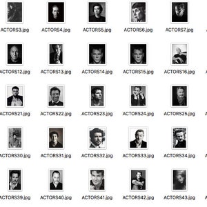 Actors Aesthetic Wall Collage Kit 160 Pieces / Black and White Portrait ...