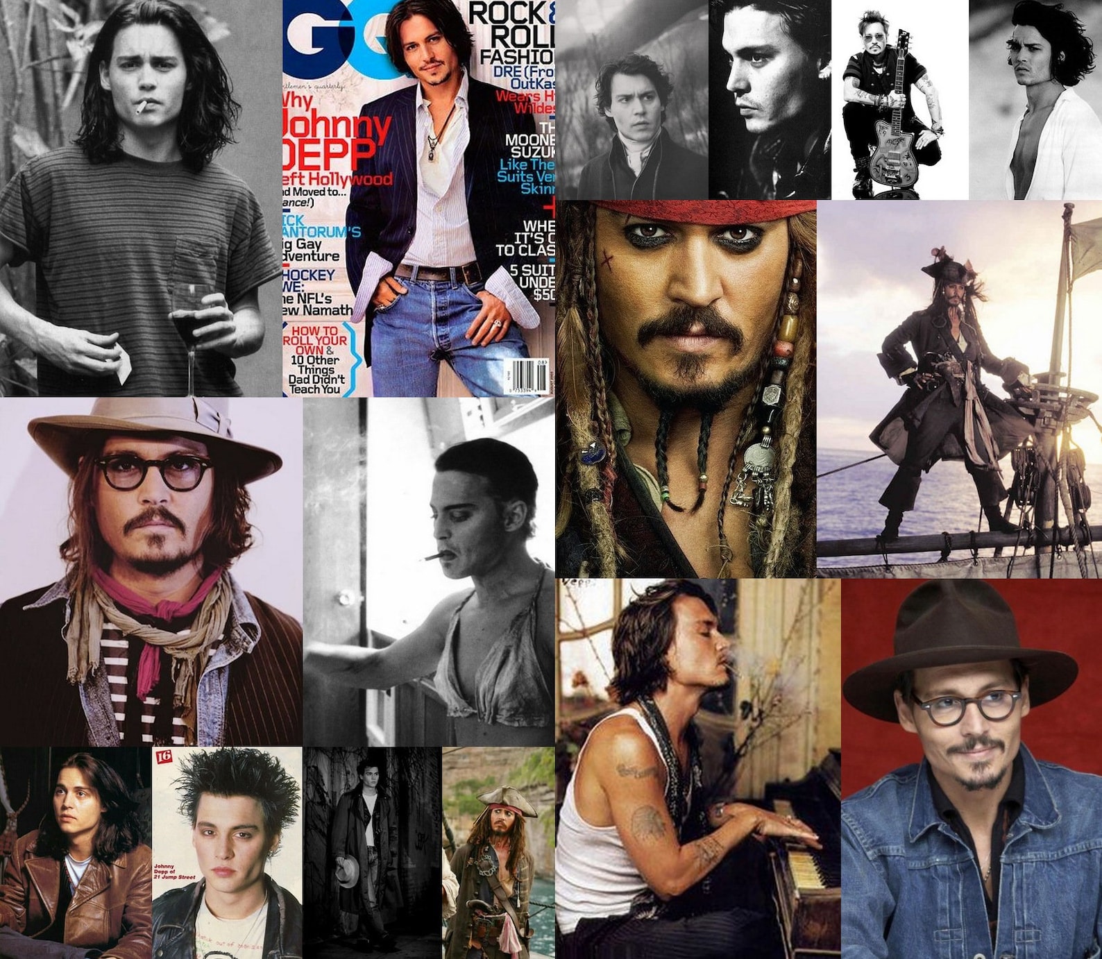 Johnny Depp Aesthetic Wall Collage Kit 130 Pieces - Etsy