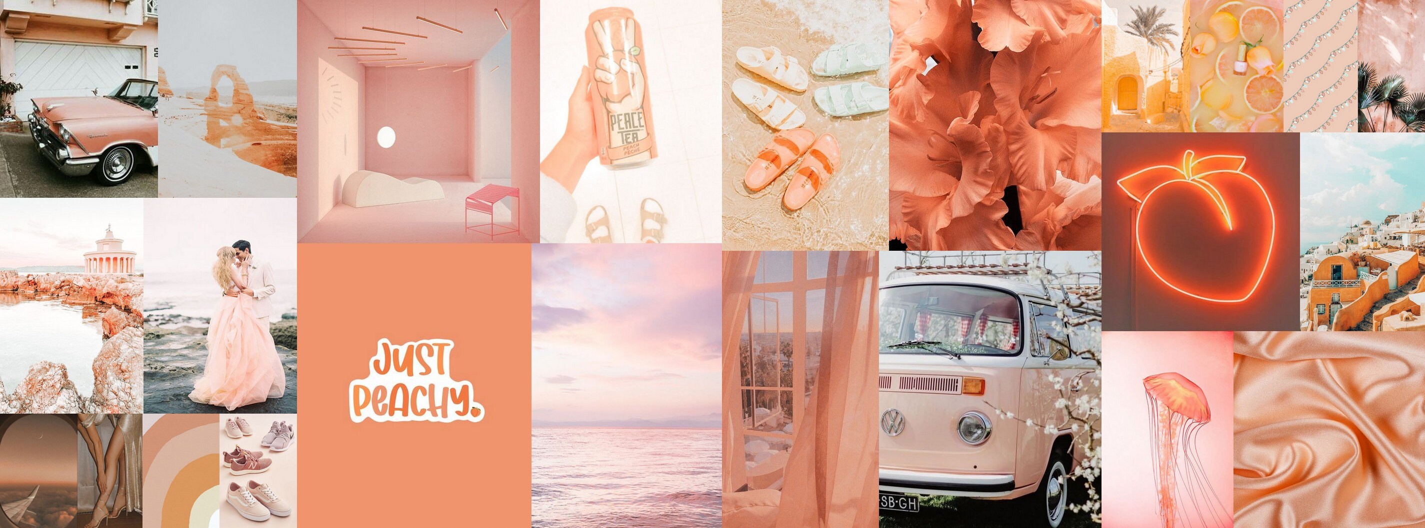 Peachy Aesthetic Wall Collage Kit 90 Pieces / Peach Vibe Tone - Etsy UK