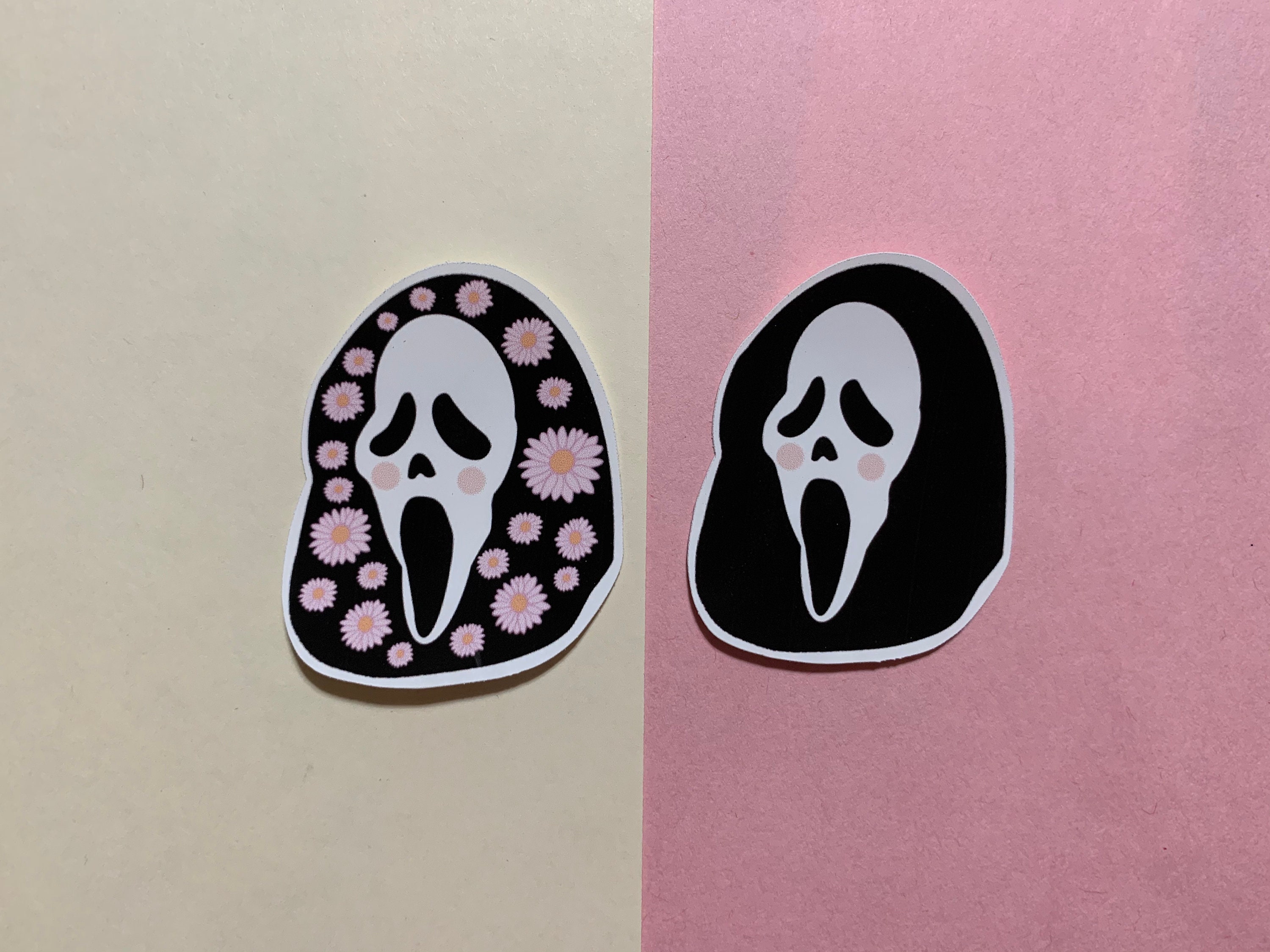 Ghost face sticker | Etsy