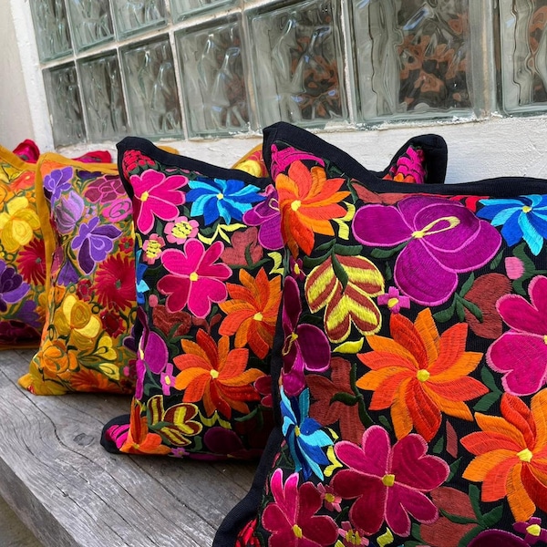 Embroidered Pillows - Etsy