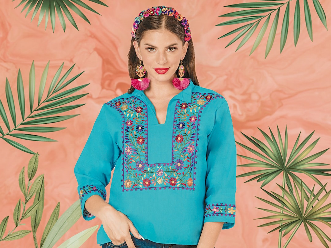 Boho Top - Blusa Bordada Mexicana - Mexican Blouses for Woman - Blusas ...