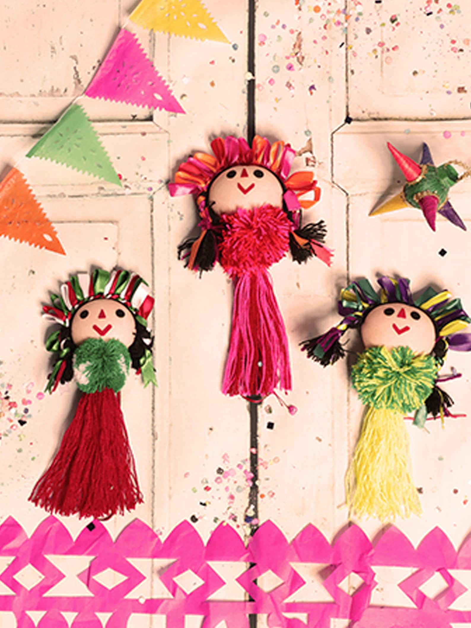 Maria Doll Pom Pom Mexican Maria Doll Handcrafted Maria | Etsy