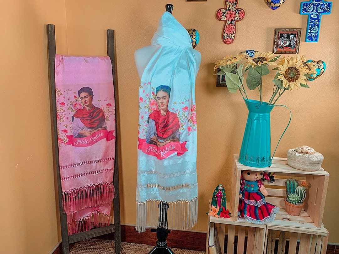 Frida Kahlo Shawl Wrap - Rebozo De Frida Kahlo - Mexican Shawl Wrap ...