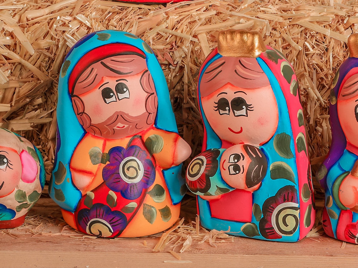 Mexican Nativity Set Artisanal Nativity Set Nacimiento | Etsy