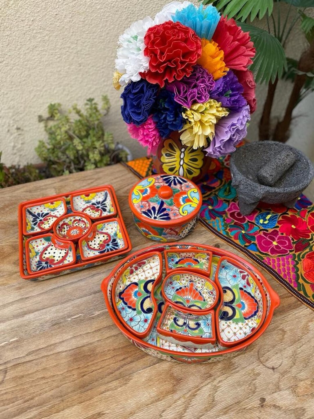 Talavera Set Botaneros De Talavera Talavera Dishes Appetizer and ...