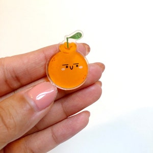 Orange / Dekopon / Hallabong / Sumo Mandarin Acrylic Pin | Etsy