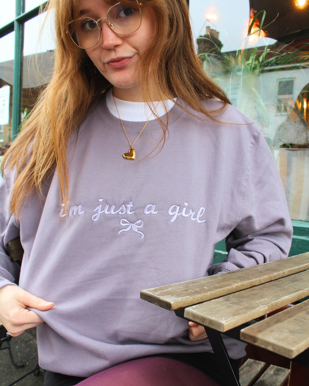 I'm Just a Girl Sweatshirt the Clique Clothing bows, Coquette - Etsy