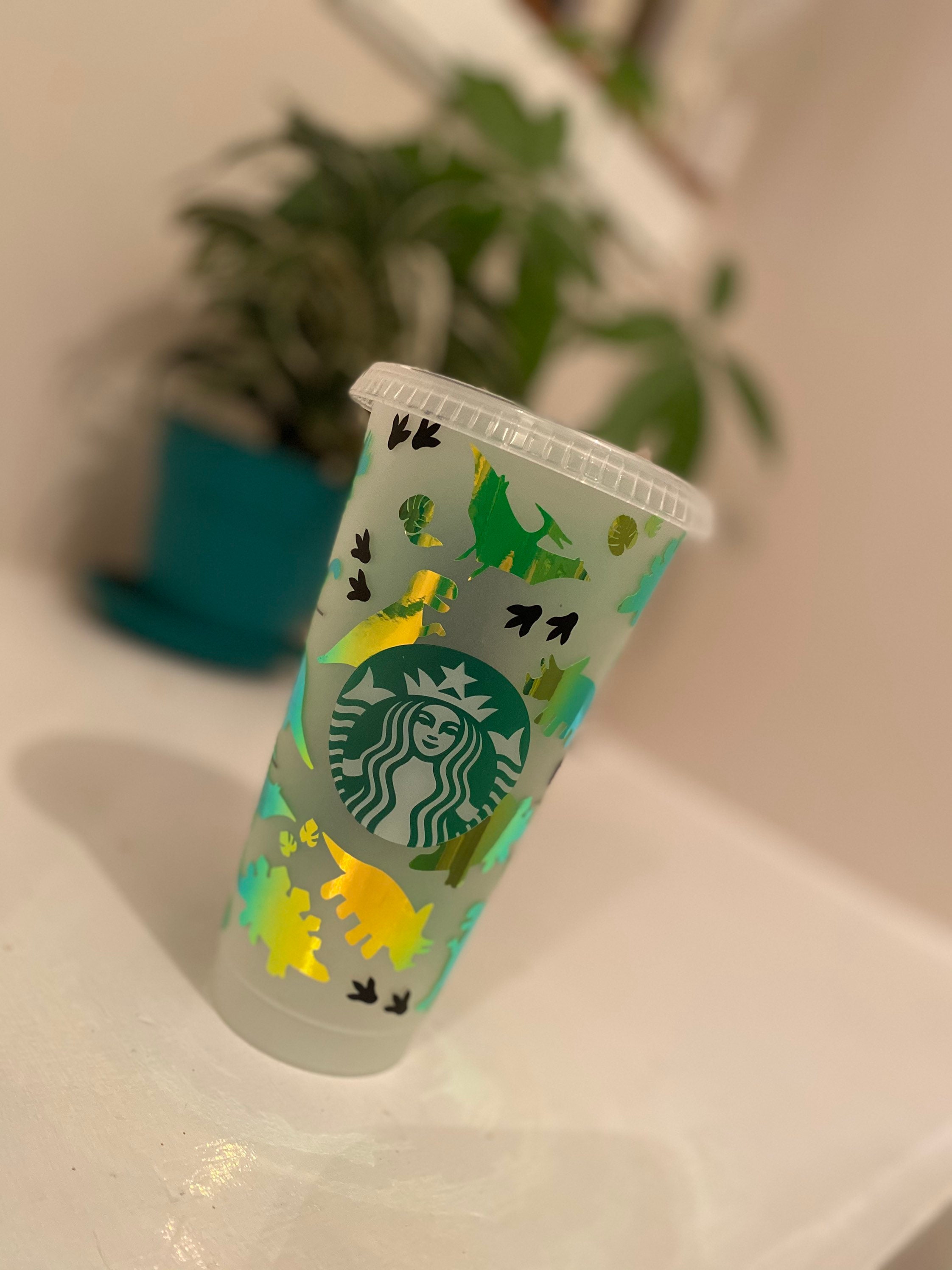 Dinosaur Cup Custom Dinosaur Custom Starbucks Cup Personalized Dinosaur ...