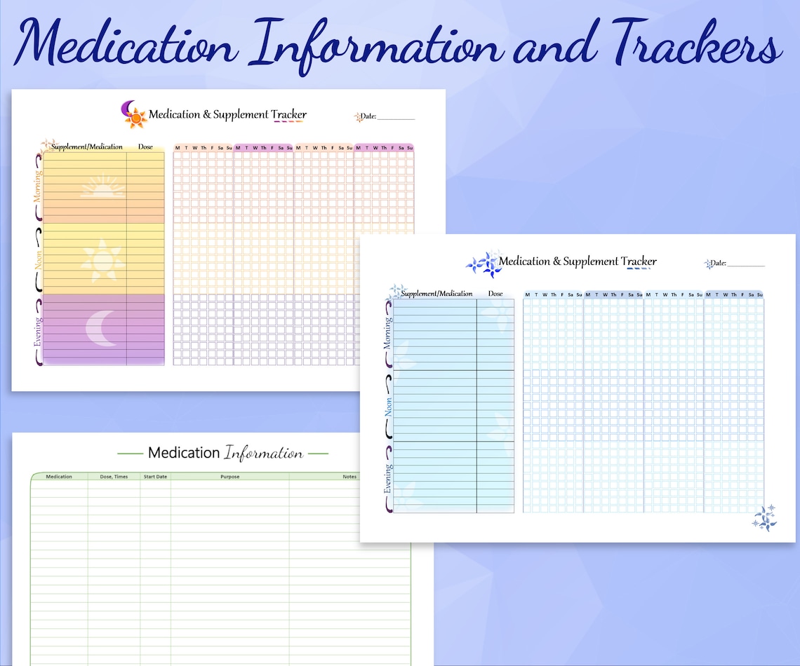 Medical Printables Medical Binder Planner Set Symptom - Etsy