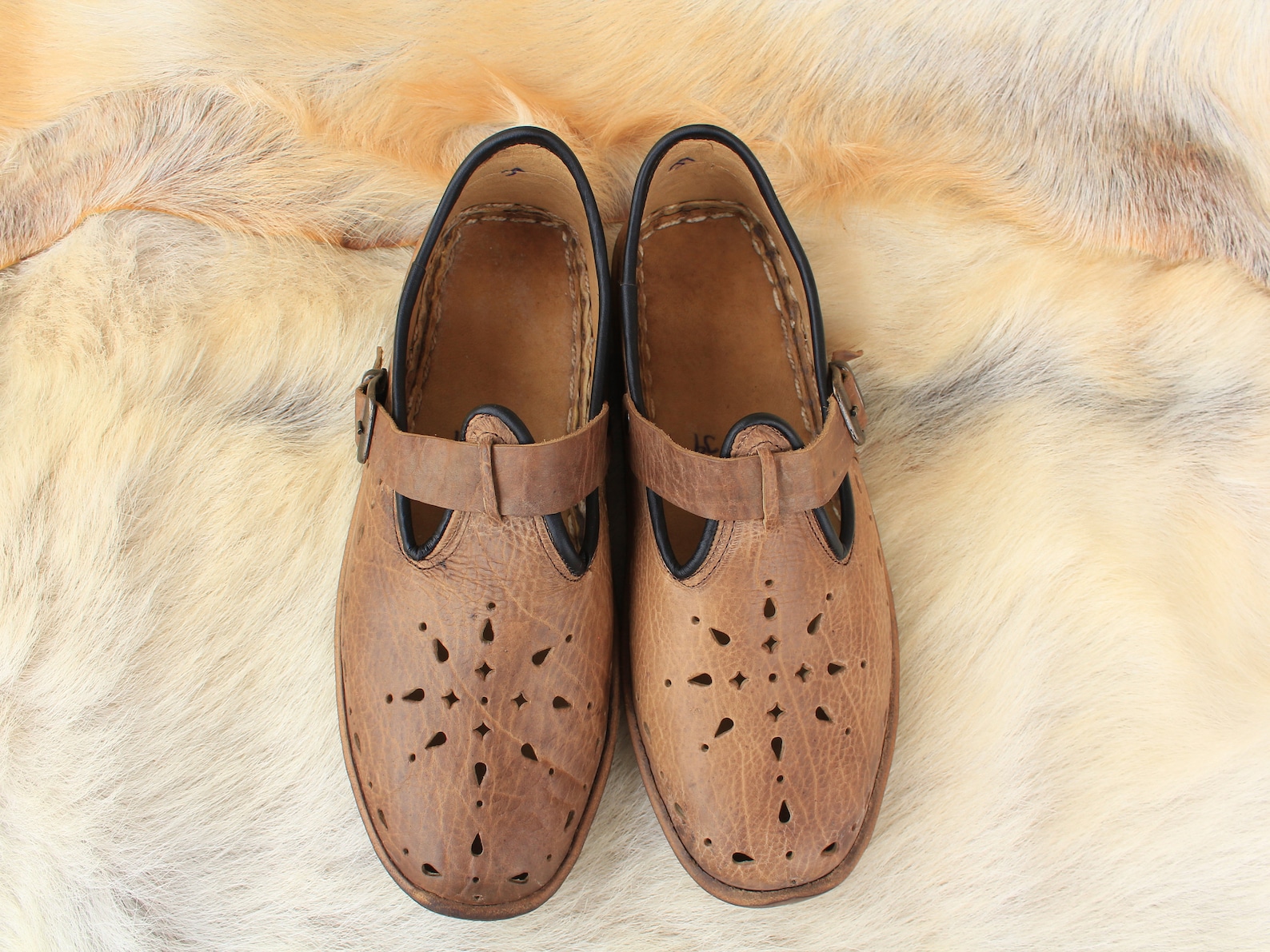 Viking Lady Shoes - Cow Leather Middle Age Women Shoes Handmade Slip ...
