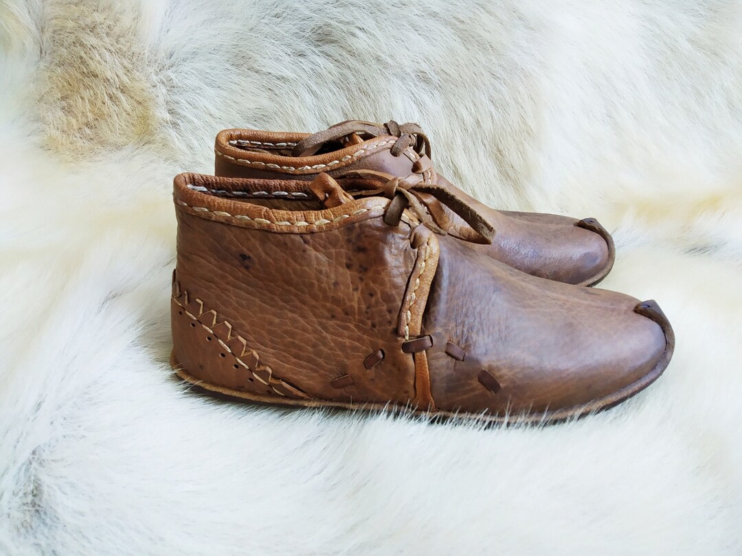 Handmade Medieval Organic Leather Boots Turkish Shoes Slip Ons Handmade ...