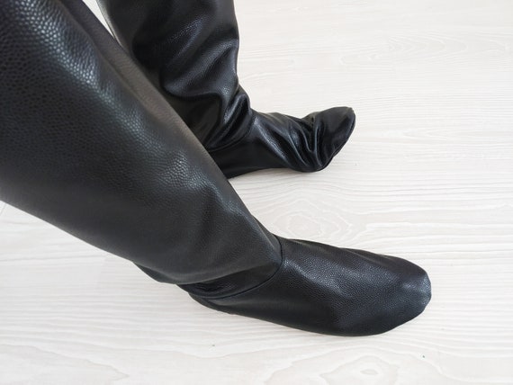 Medieval Leather Socks Knee Level Warrior Turkish Shoes Viking - Etsy