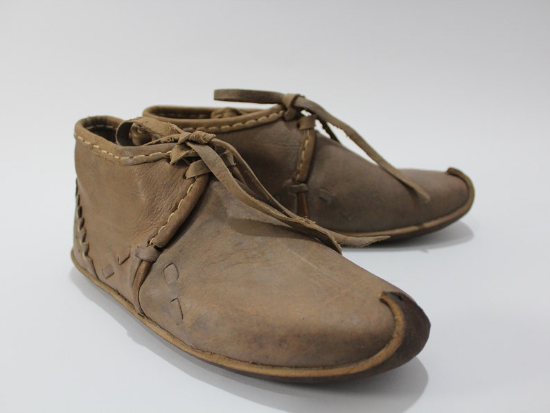 Handmade Viking Leather Boots - Unisex Authentic Medieval Turnshoes ...