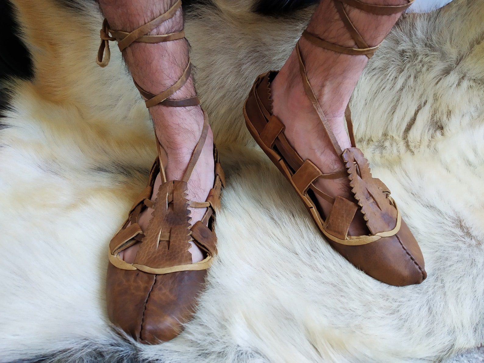 Medieval Sandals Leather Slip Ons Turkish Shoes Handmade - Etsy