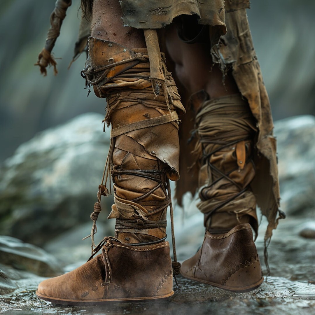 Ragnarok Viking Boots Handmade Medieval Leather Shoes Renaissance Fair ...