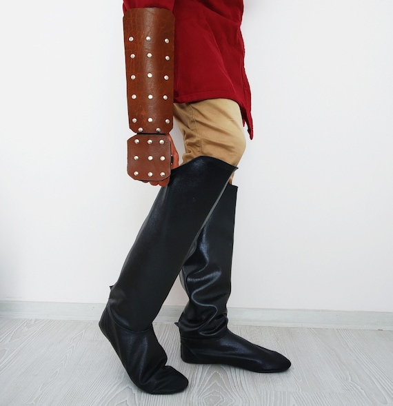 Medieval Leather Socks Knee Level Warrior Turkish Sabah Shoes | Etsy