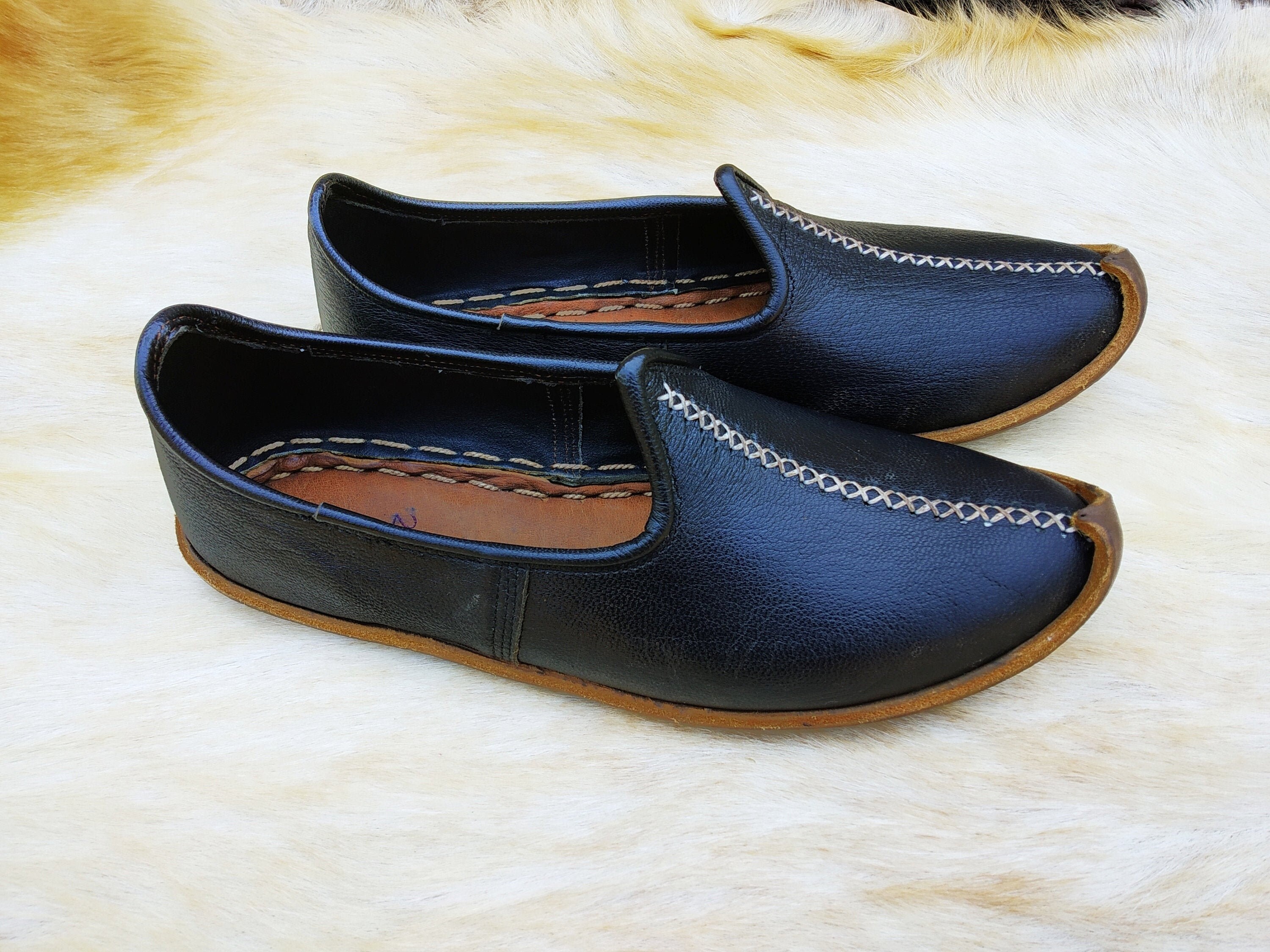 Mens Vintage Style Slippers, House Shoes, Loafers