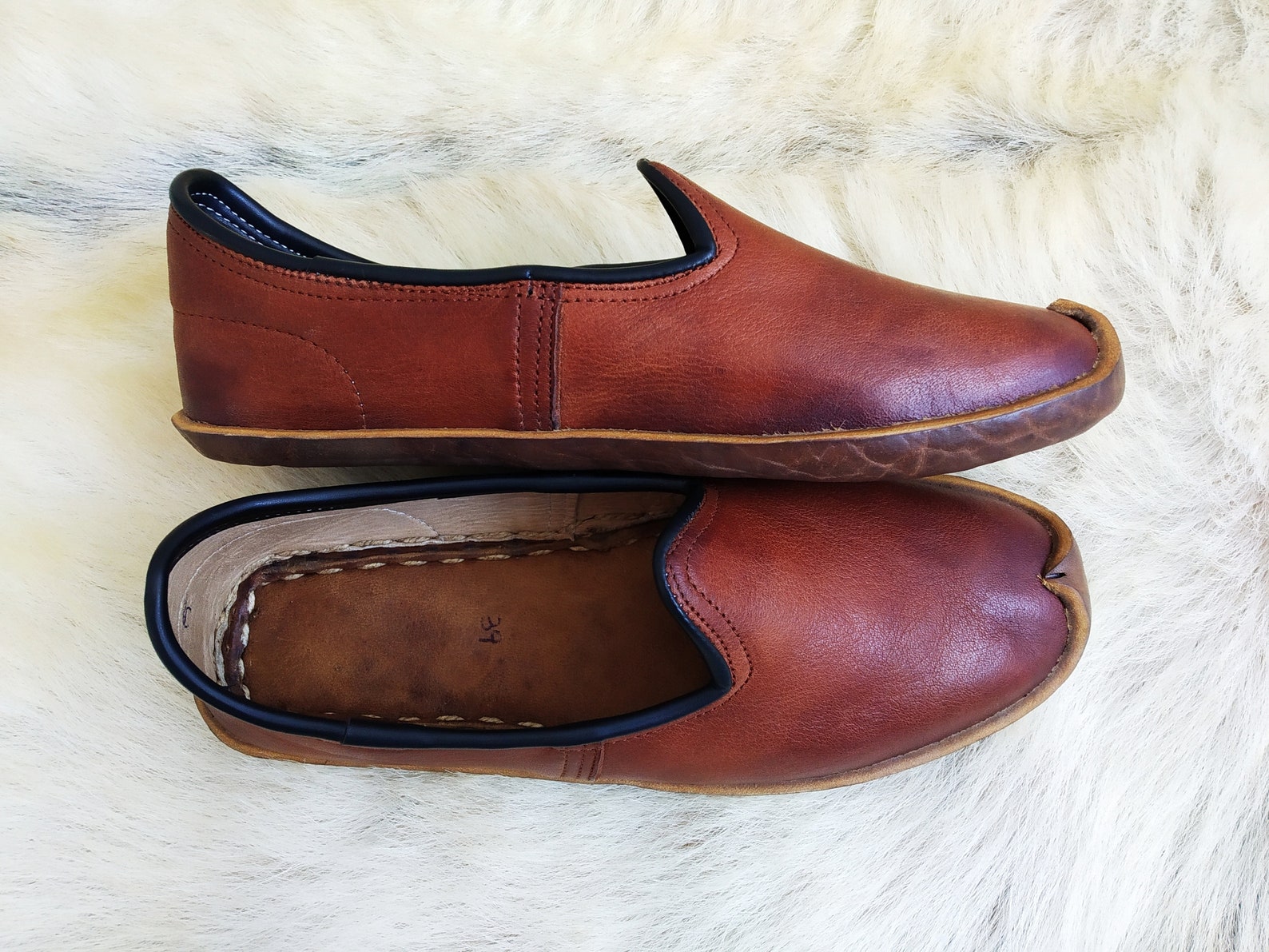 Oriental Turkish Shoes Medieval Leather Slip Ons Slippers - Etsy