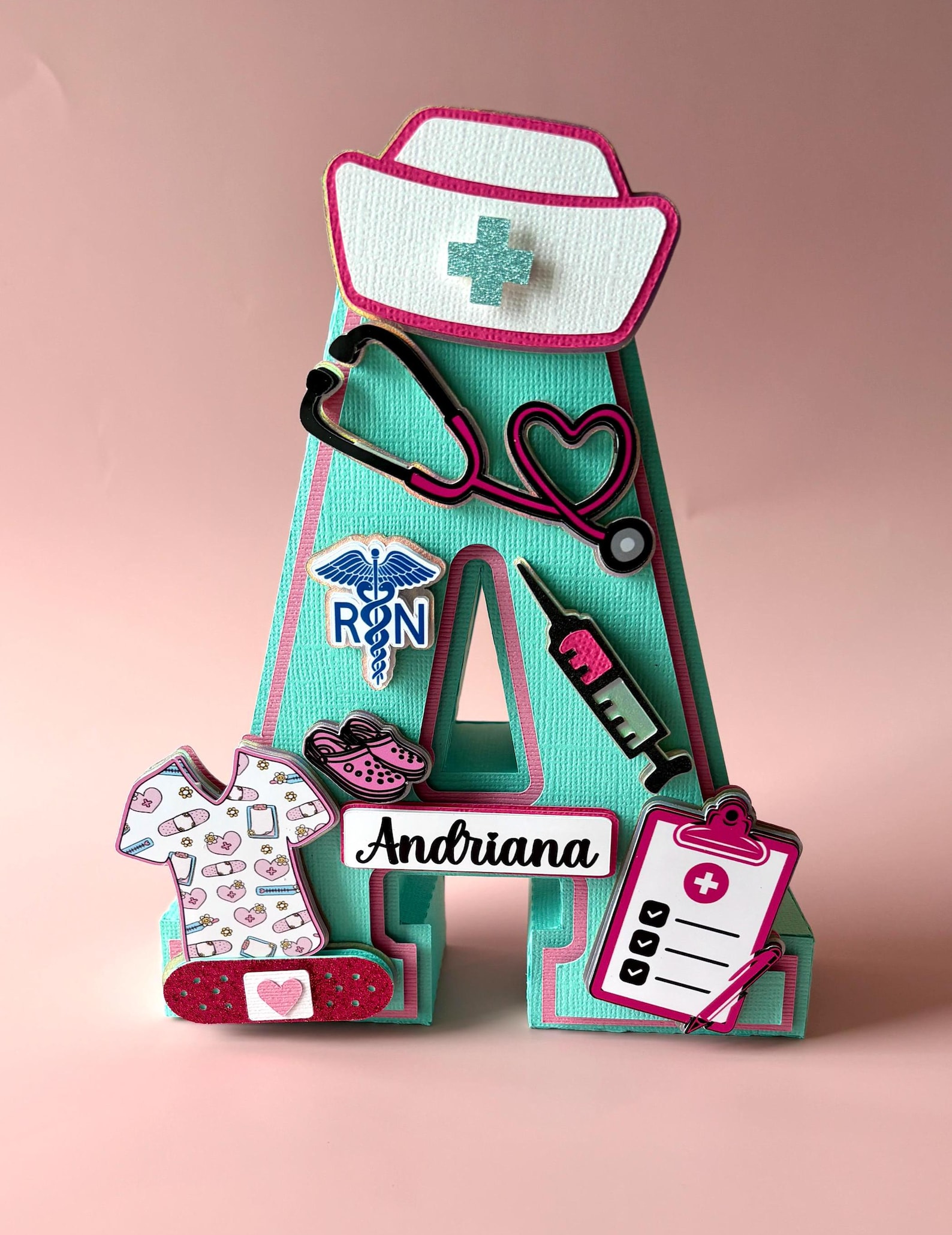Personalized Nurse 3D Letter, RN Graduation Gift, Desk Decor - Etsy