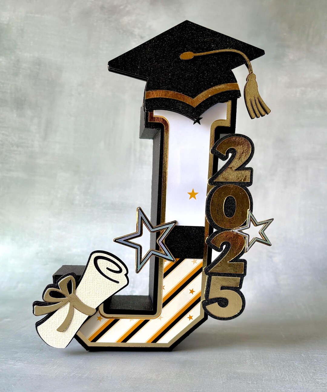 Custom 3D Graduation Letter: Decor With Cap and Diploma - Etsy