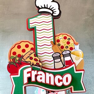 Pizza First Birthday Cake Topper: Italian Chef Theme - Etsy