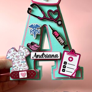 Personalized Nurse 3D Letter, RN Graduation Gift, Desk Decor - Etsy