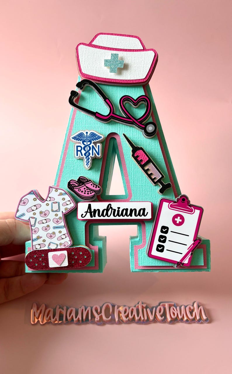 Personalized Nurse 3D Letter, RN Graduation Gift, Desk Decor - Etsy