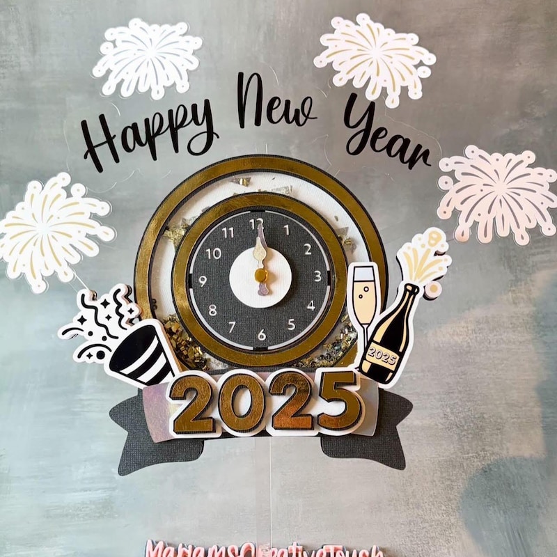 New Year Cake Topper - Etsy