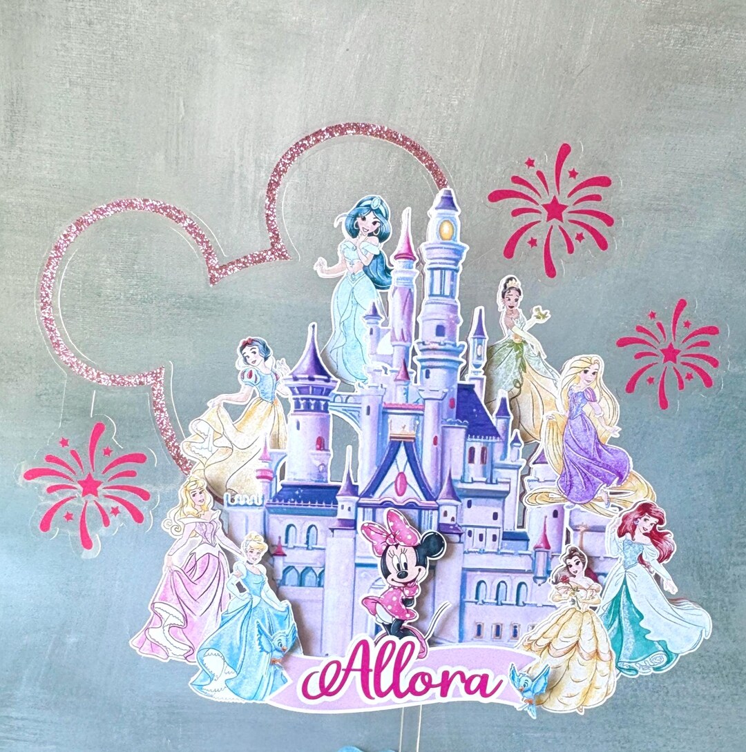 Minnie Mouse Princess Castle Cake Topper: Custom Party Decoration - Etsy