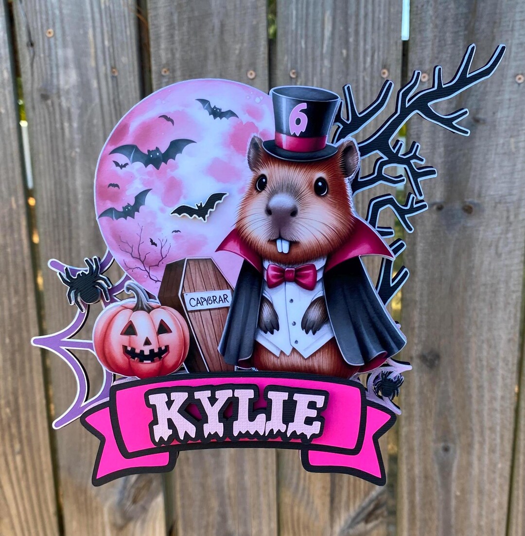 Capybara Cake Topper, Capybara Halloween Cake Topper, Magician Cake ...